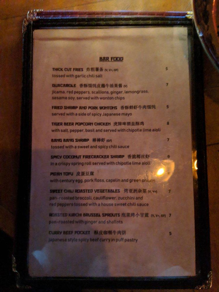 Menu at Big Trouble pub & bar, Toronto