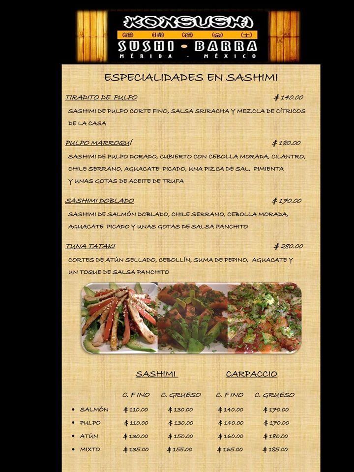 Carta del restaurante KONSUSHI, Merida, C. 45 338