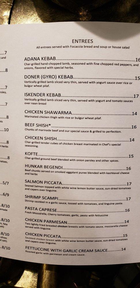 Menu at Meze Mediterranean Grill restaurant, Sun Prairie
