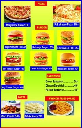Menu at WAH JI WAH Pataudi, Pataudi
