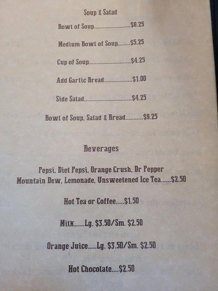Menu at Auction Yard Café restaurant, Alturas
