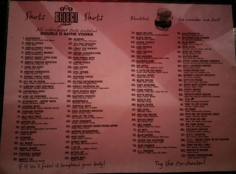 Menu at Garlic & Shots pub & bar, London