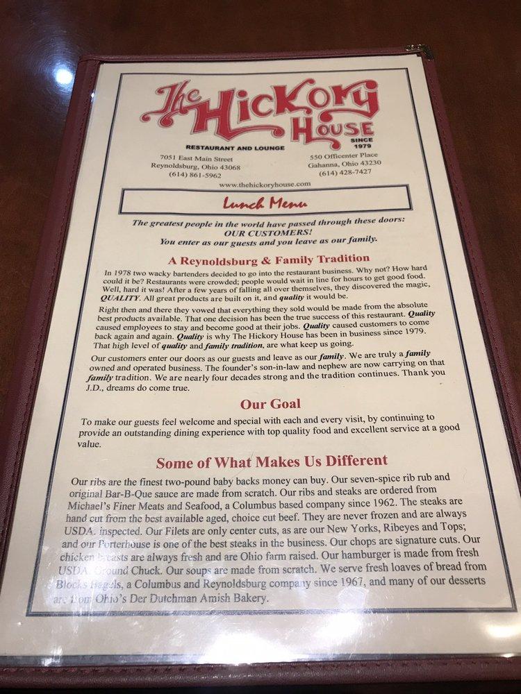 Menu at Hickory House BBQ, Gahanna, 550 Officenter Pl