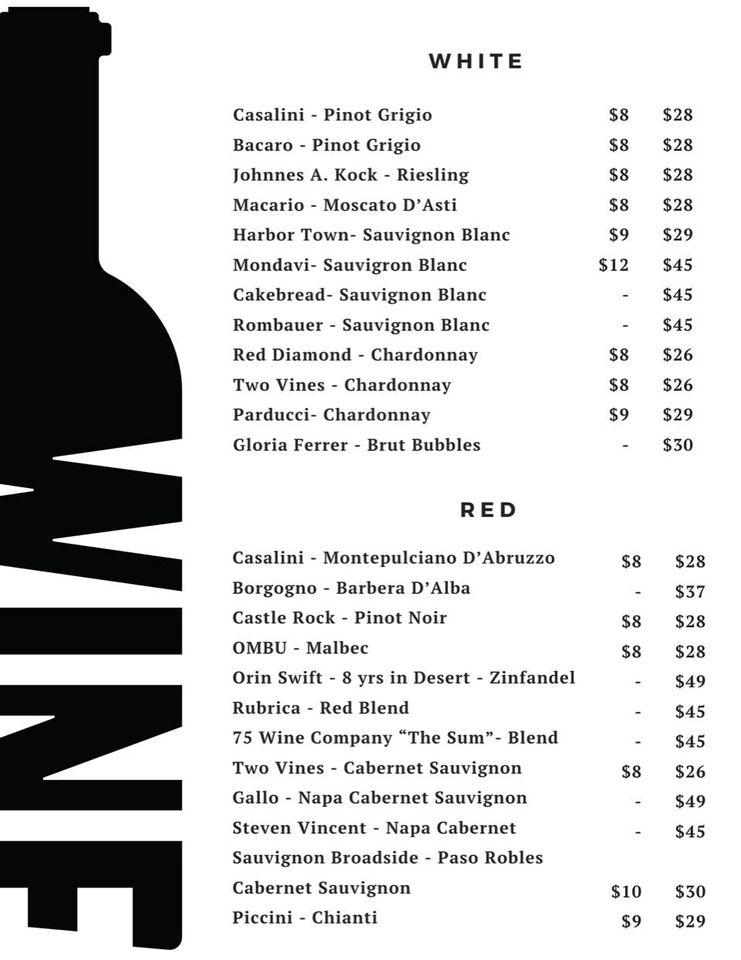 Menu at Marco's Italian Restaurant, Buffalo