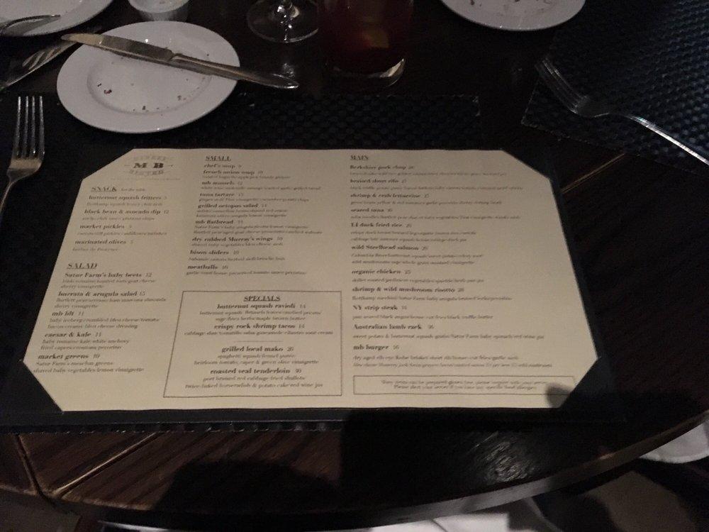Menu at Market Bistro pub & bar, Jericho