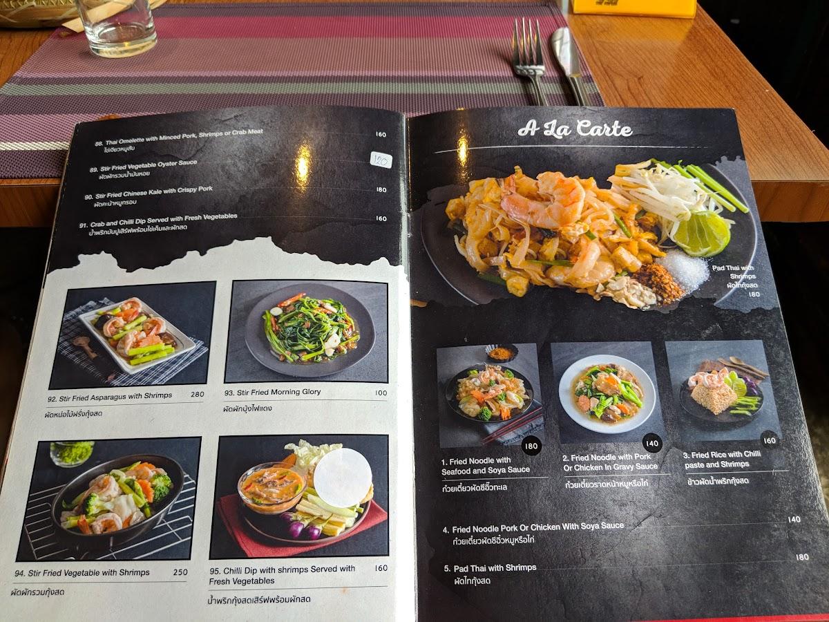 Menu at Red Steps Restaurant, Pattaya City