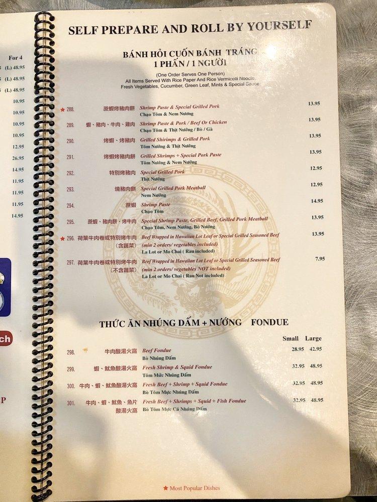 Menu at Golden Phoenix restaurant, Oklahoma City, N Classen Blvd