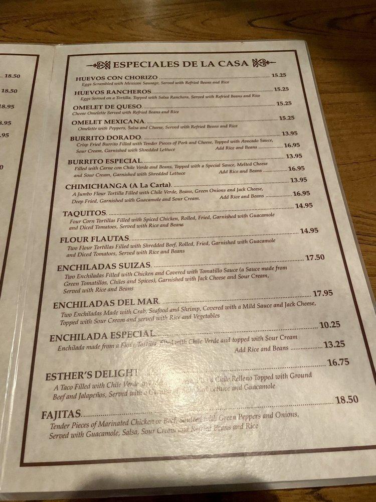Menu at Mexicali Restaurants, Bakersfield, 631 18th St