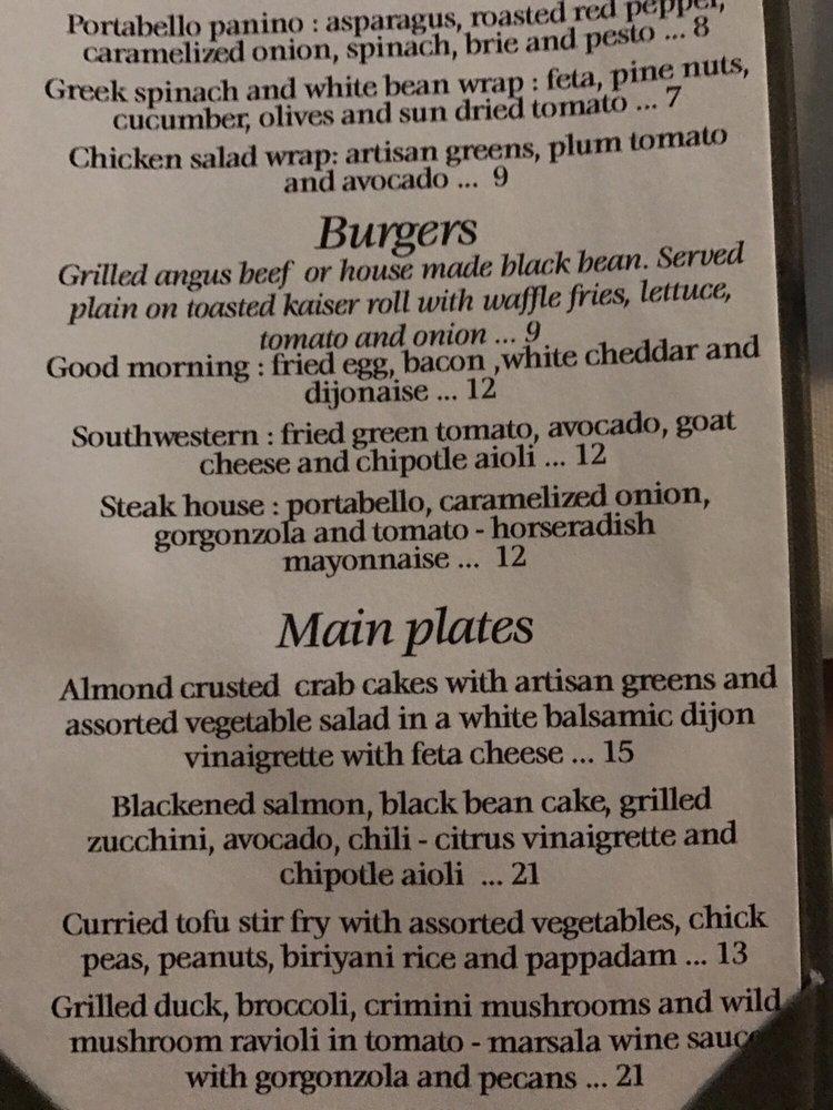 Menu at Paramount Grill restaurant, Gainesville