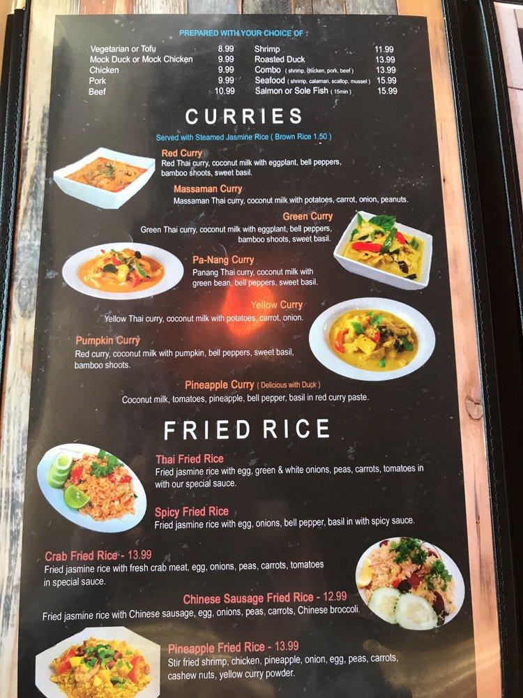 Menu at Pinto Thai Ramona restaurant, Ramona