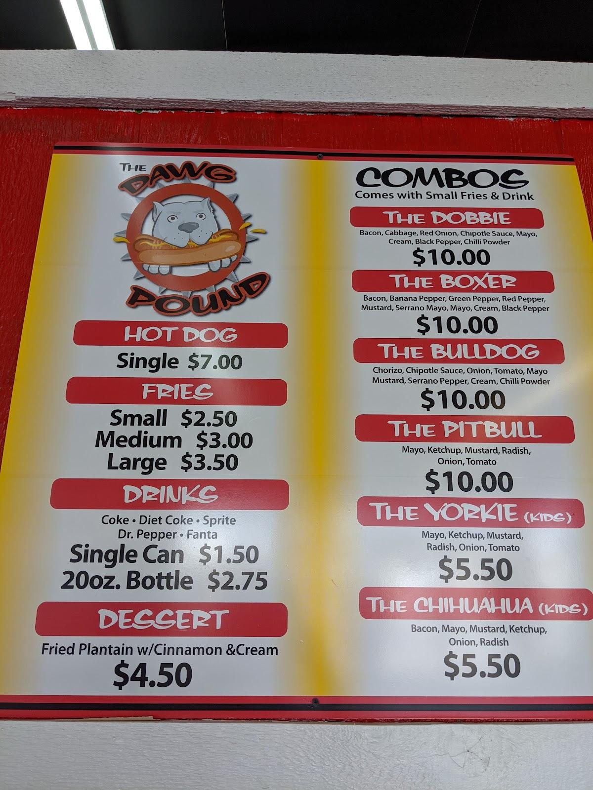 Menu at Dawg Pound restaurant, Layton