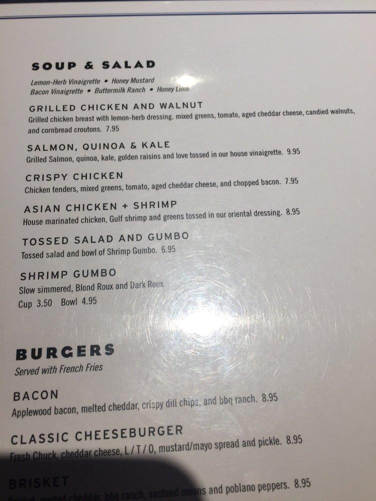 Menu at Gibbons Fine Grill restaurant, Shreveport