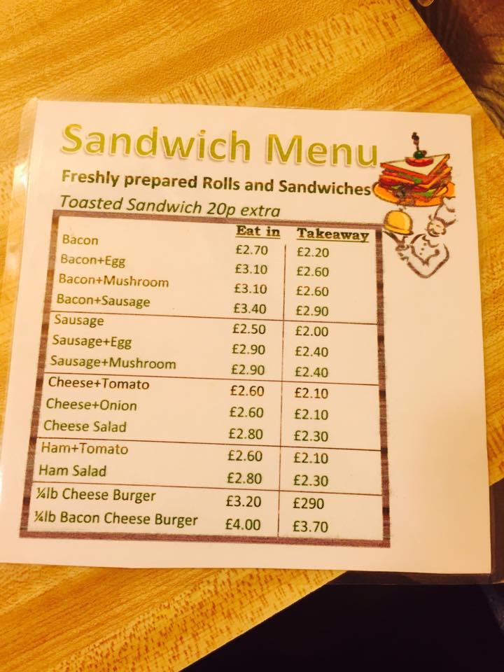 Menu at JD's Breakfast House restaurant, Corby