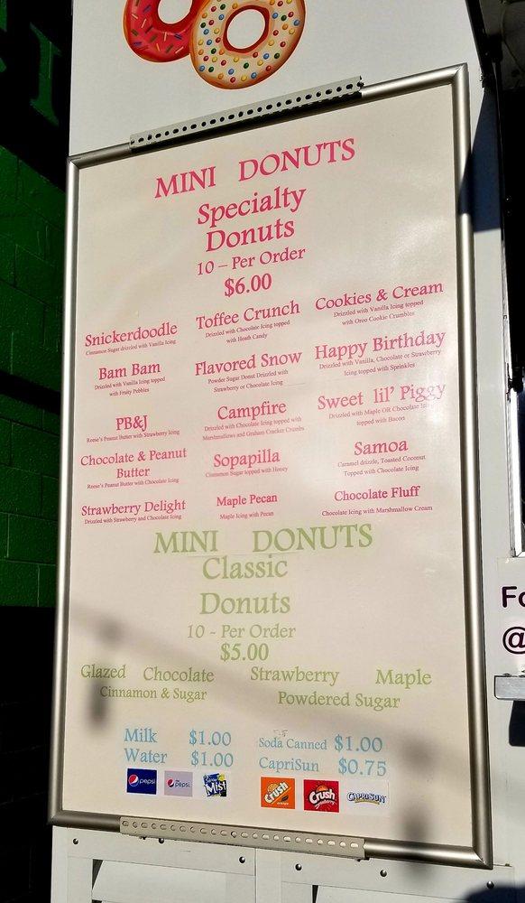 Menu at The Rolling Donut, Fresno