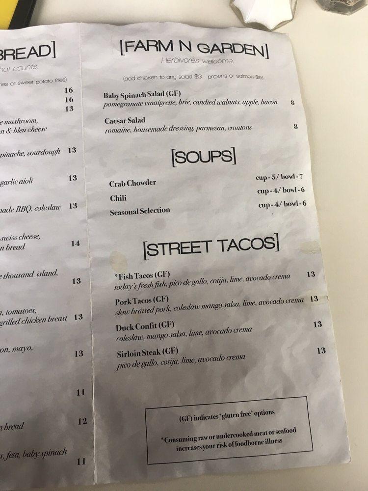 Menu at Collective Kitchen restaurant, Coeur d'Alene