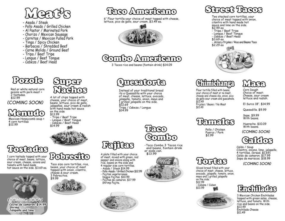 Menu at El Pariente Mexican Grill pub & bar, White Bear Lake