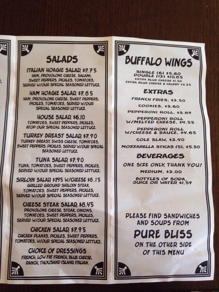 Menu at Turtles Subs Etc restaurant, Hagerstown