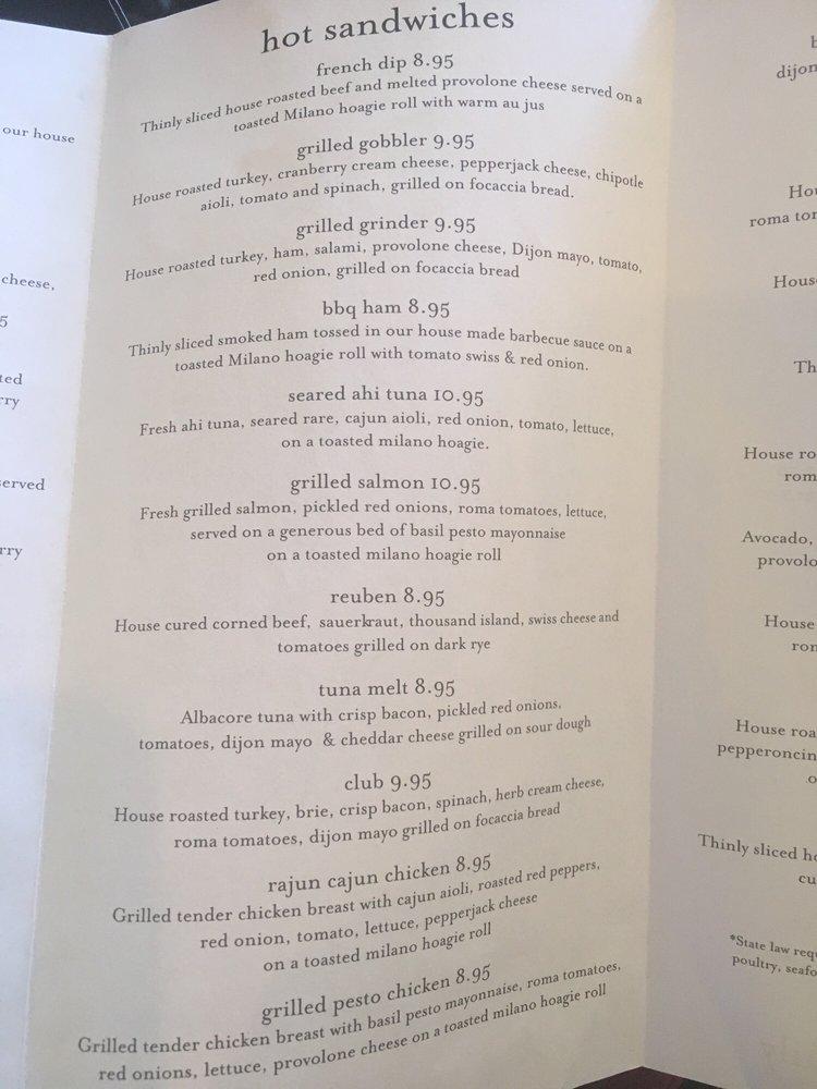 Menu at Cafe Stephanie, Newport