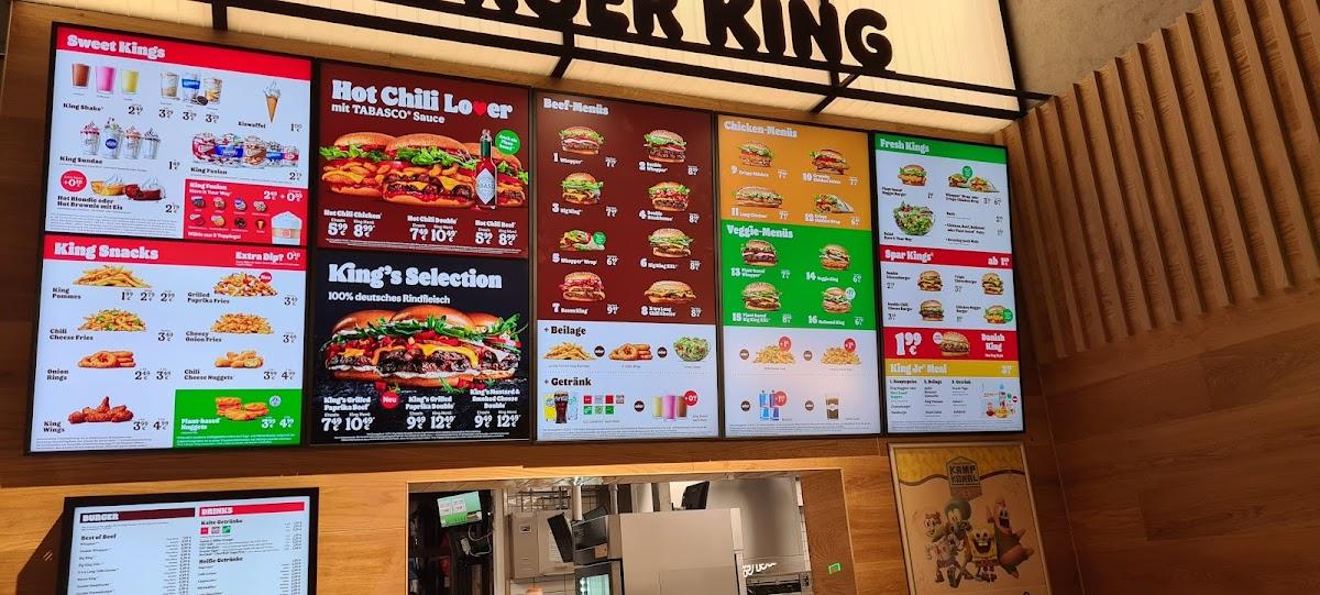 Speisekarte von BURGER KING Deutschland GmbH restaurant, Verden (Aller)