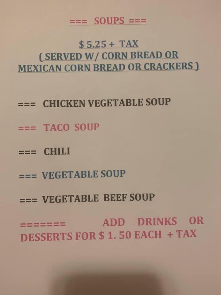 Menu at Ellie Mae's Cafe, Winfield