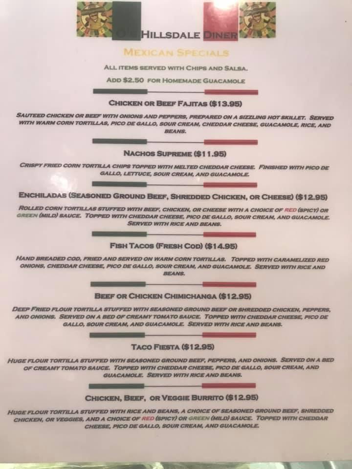 Menu at Sweet Peas Country Diner restaurant, Hillsdale