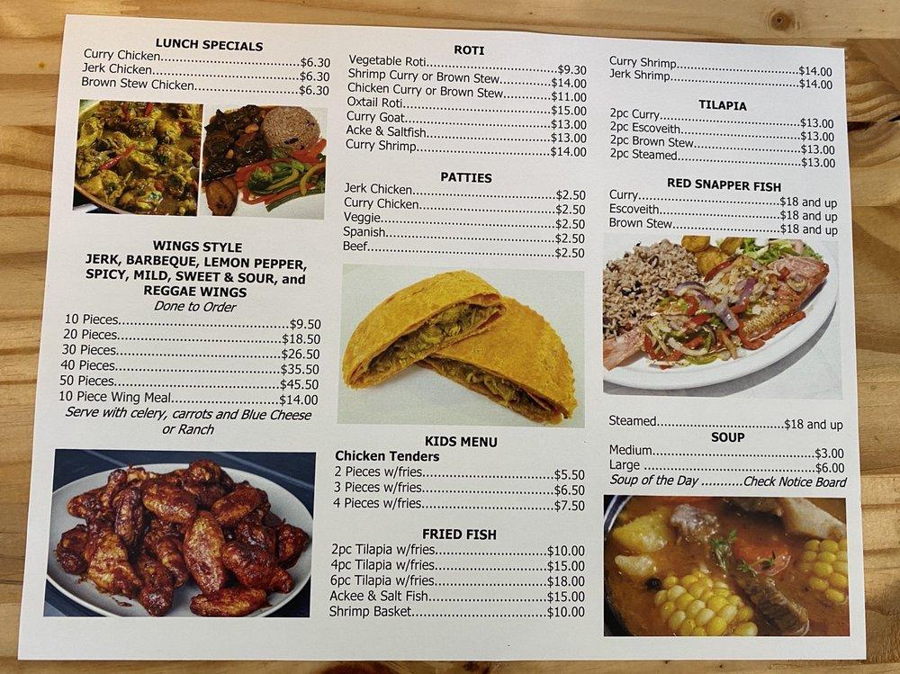 Menu at Island Pot JA restaurant, Macon
