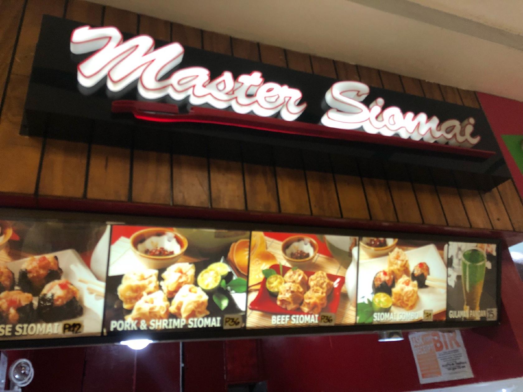 Menu at Master Siomai pub & bar, Davao City, Times Square