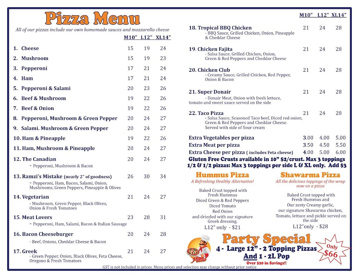 Menu at Hungry Harry's Pizza House & More pizzeria, Edson
