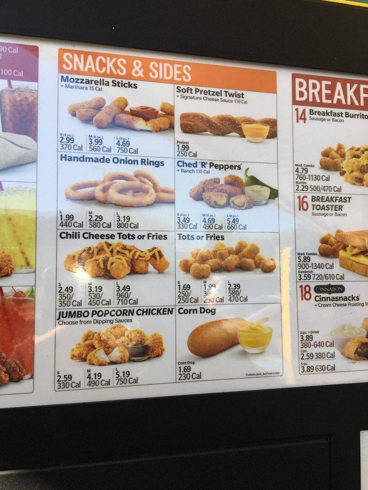 Menu at Sonic Drive-In fast food, Leesburg, Citrus Blvd