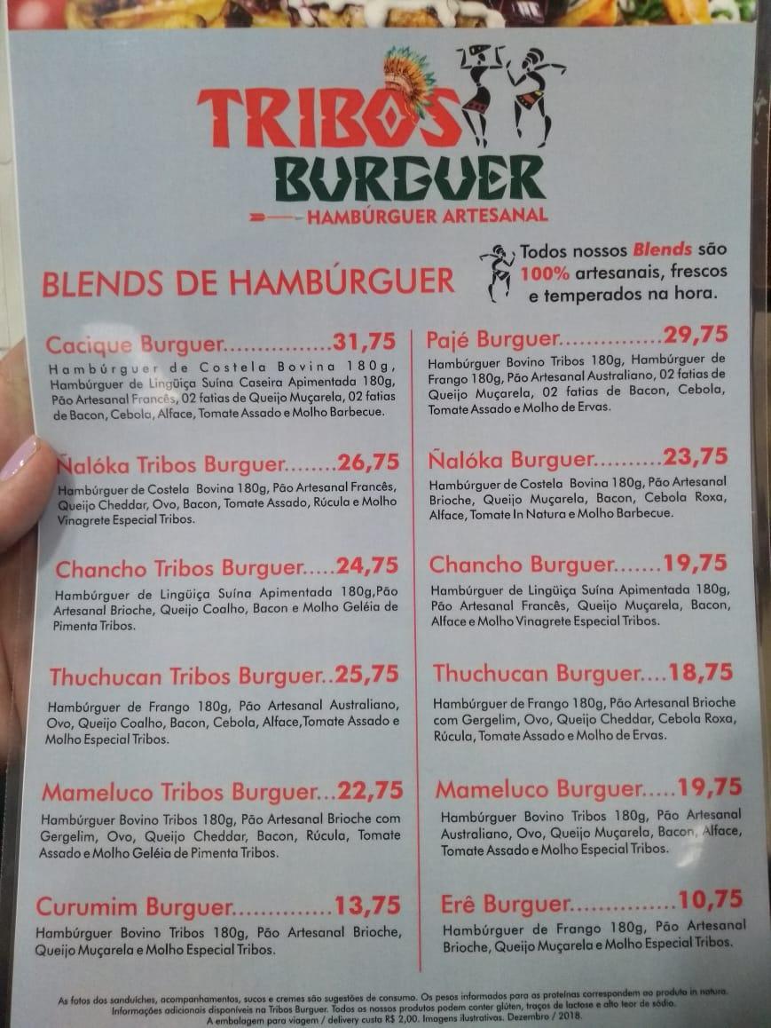 Menu em Tribos Burguer restaurante, Goiânia