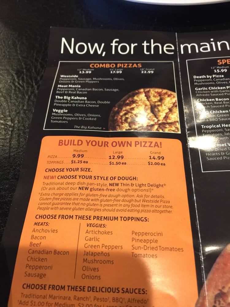 Menu at Westside Pizza pizzeria, Port Angeles, 612 S Lincoln St