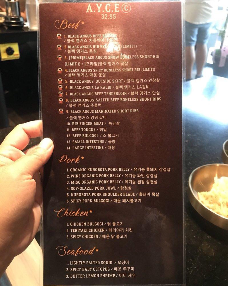 Menu at Master Kim’s Korean BBQ, Las Vegas, S Durango Dr #100