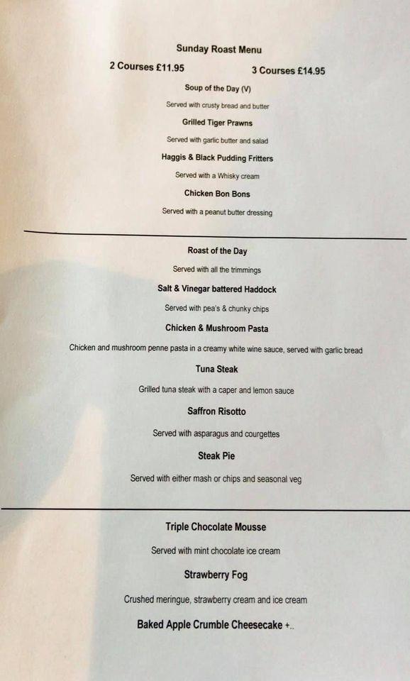 Menu at The Black Bull Inn Polmont pub & bar, Polmont, Main St
