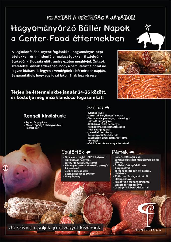 Menu at MTC menza cafeteria, Budapest