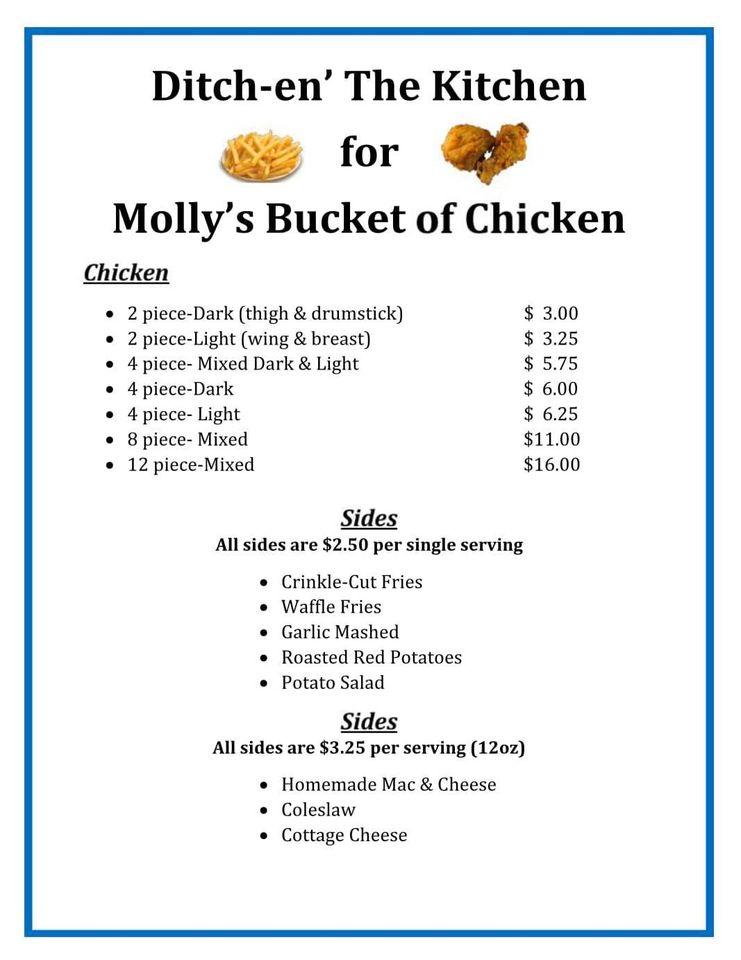 Menu at Molly's On Main pub & bar, Plum City