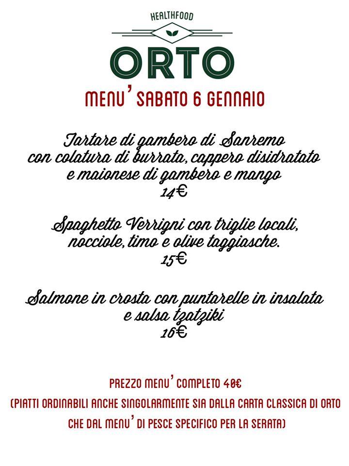 Menu at Orto pub & bar, Imperia