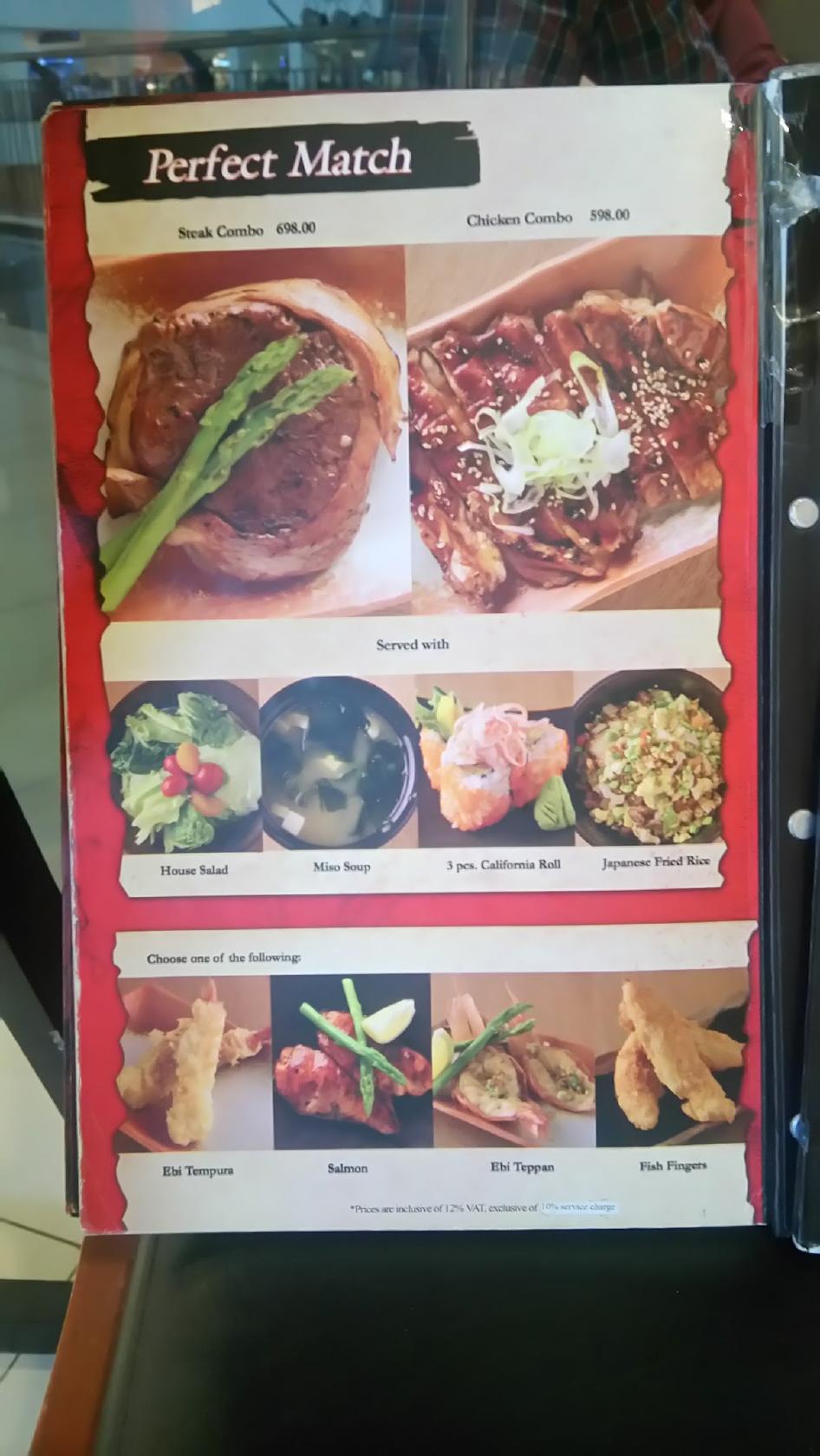 Menu at Sumo Sam restaurant, Davao City, 2 J.P. Laurel Ave