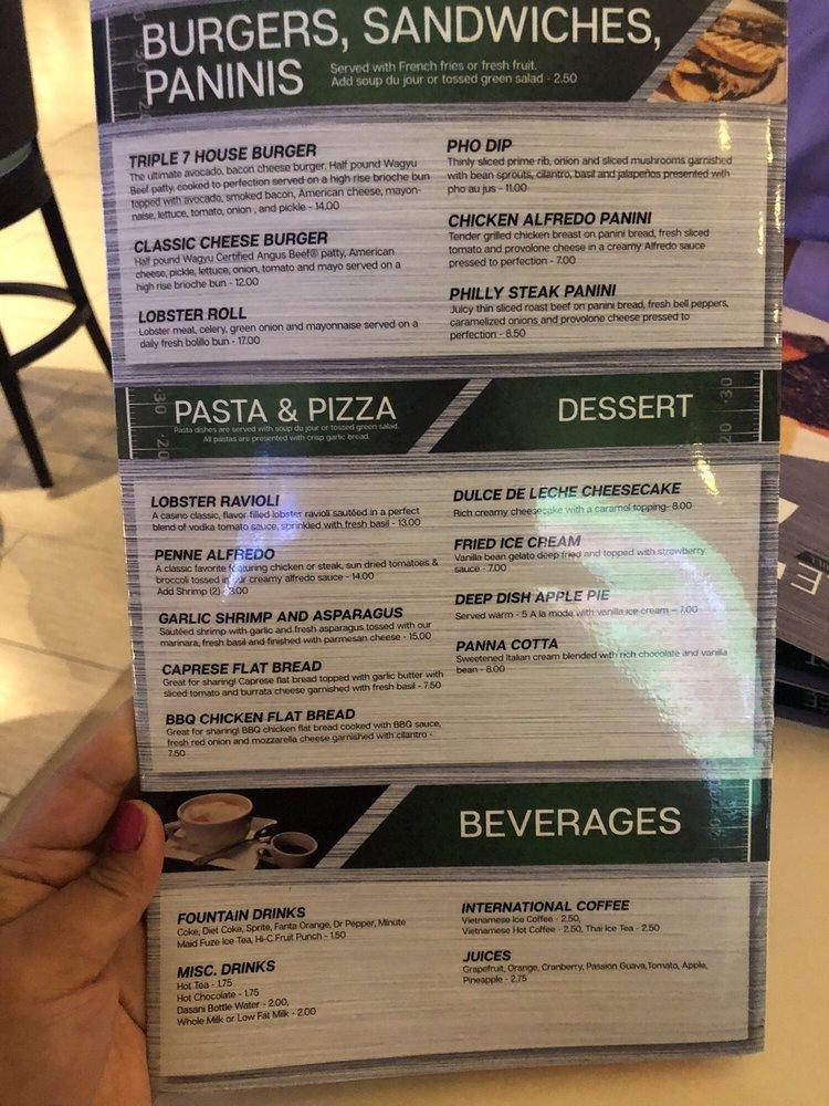 Menu at The Gardens Casino pub & bar, Hawaiian Gardens
