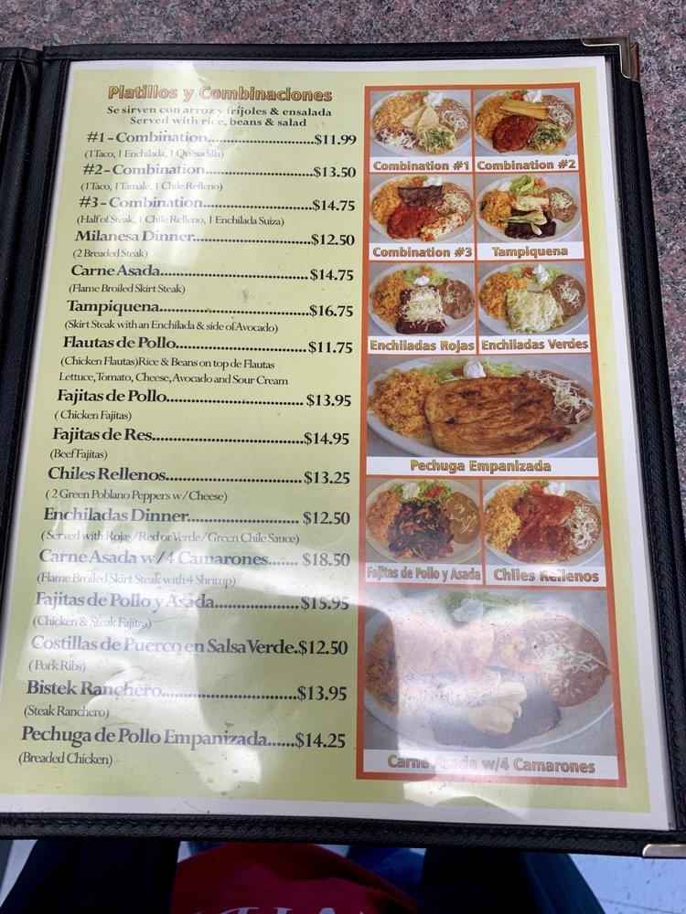 Menu at El Sabrocito Mexican Restaurant, Waukegan