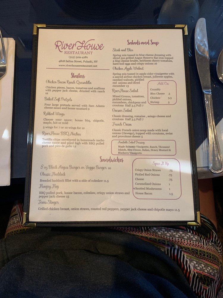 Menu at RiverHouse Restaurant, Pulaski