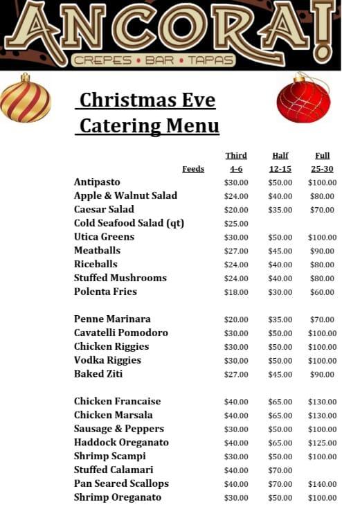 Menu at Ancora! pub & bar, Utica, 261 Genesee St
