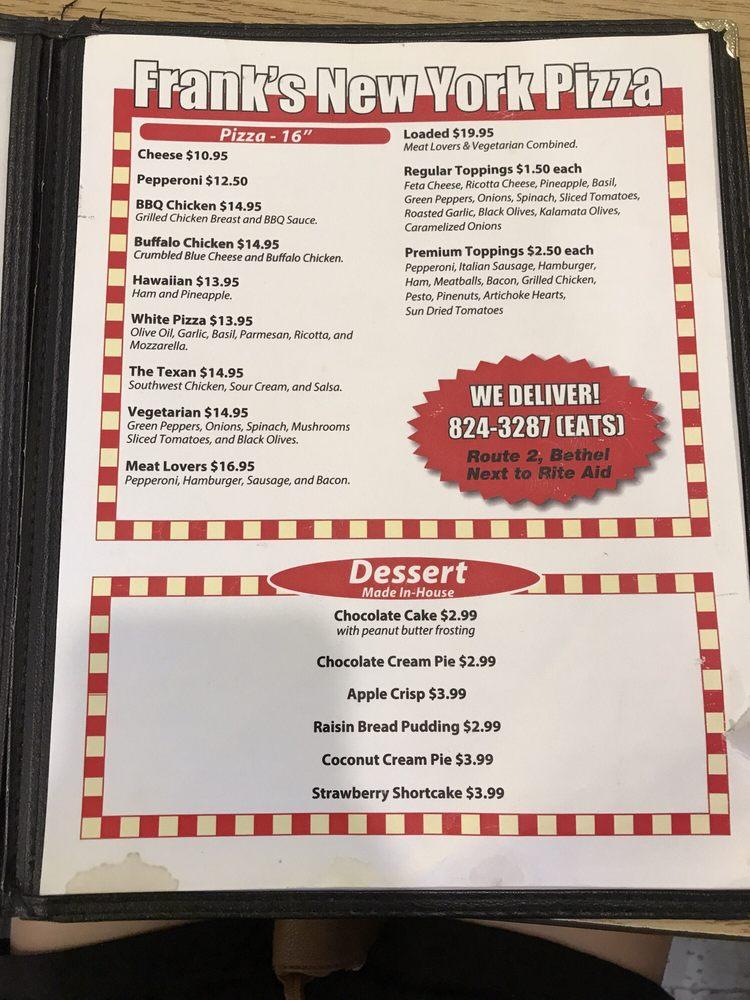 Menu at Crossroads Diner restaurant, Bethel, 24 Mayville Rd