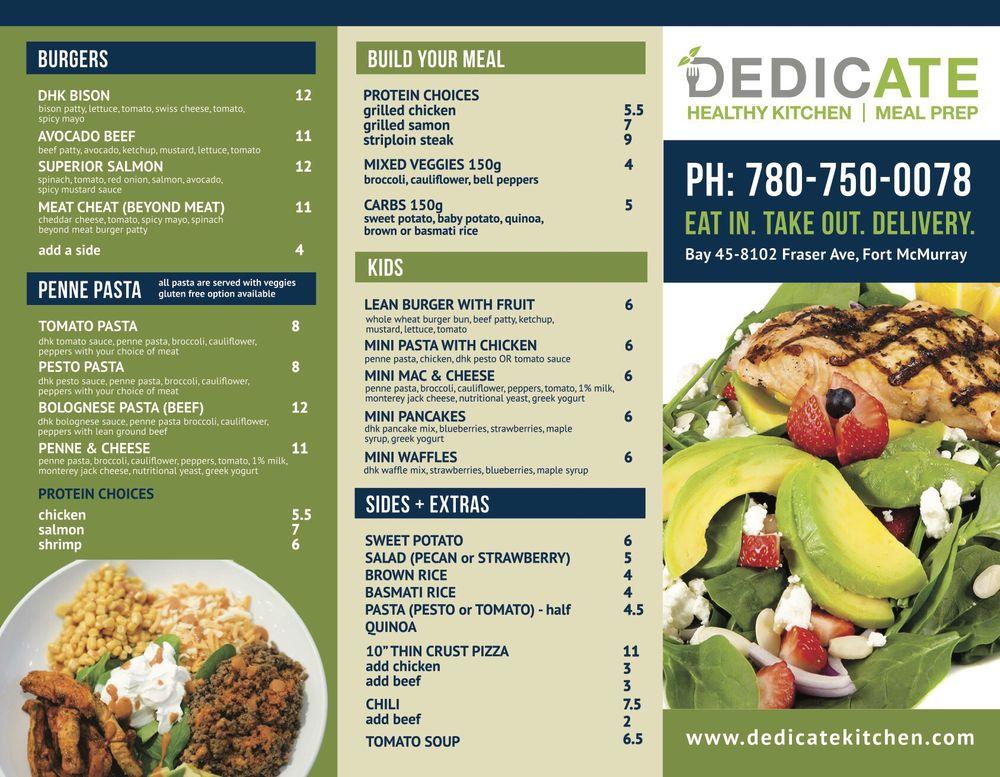 Menu at Eat Clean pub & bar, Fort McMurray