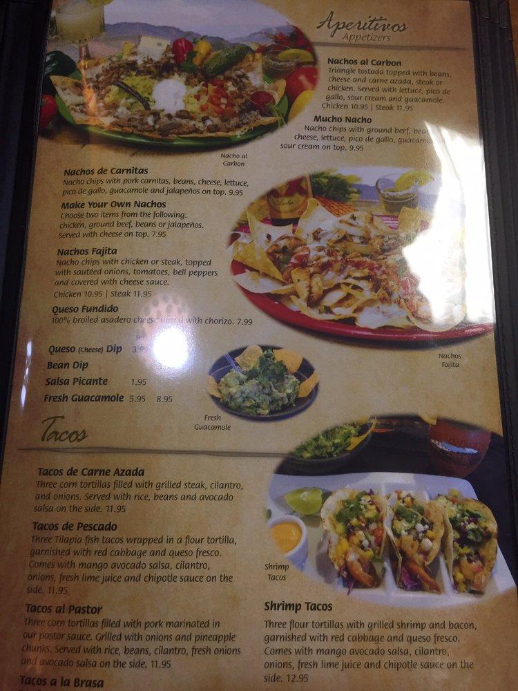 Menu at Old Mexico Cantina & Grille restaurant, Suamico