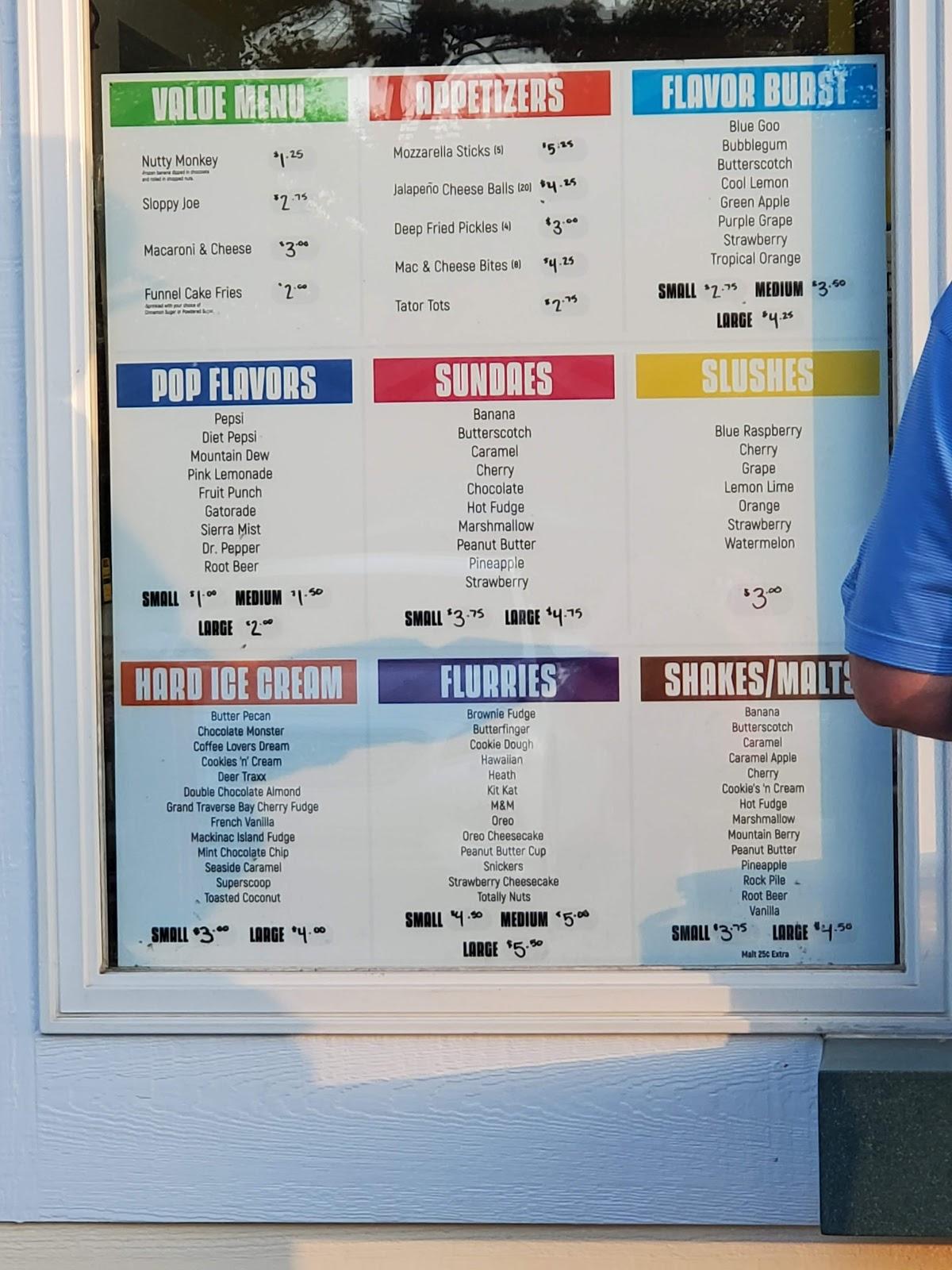 Menu at Whippi-Dip restaurant, Norton Shores
