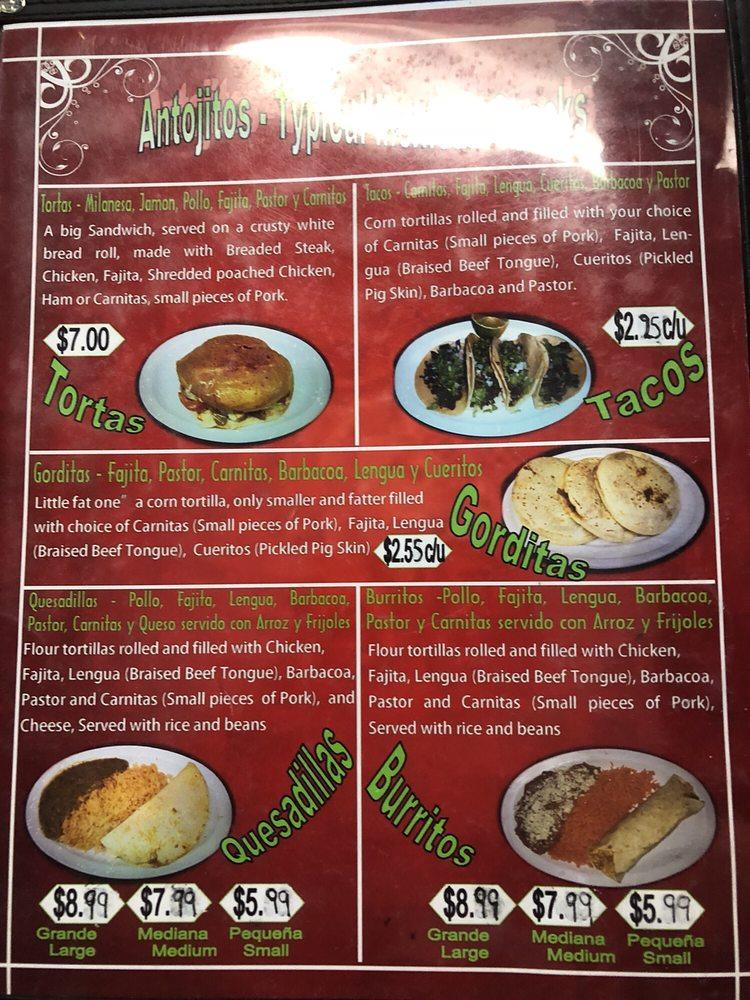 Menu at El Limon Mexican Restaurant, Baton Rouge