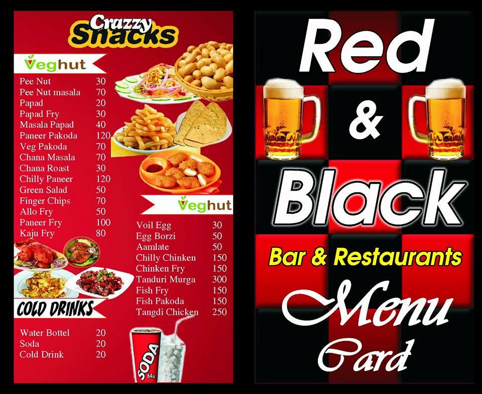 Menu at Red & Black Bar & Restaurant, Sheopur