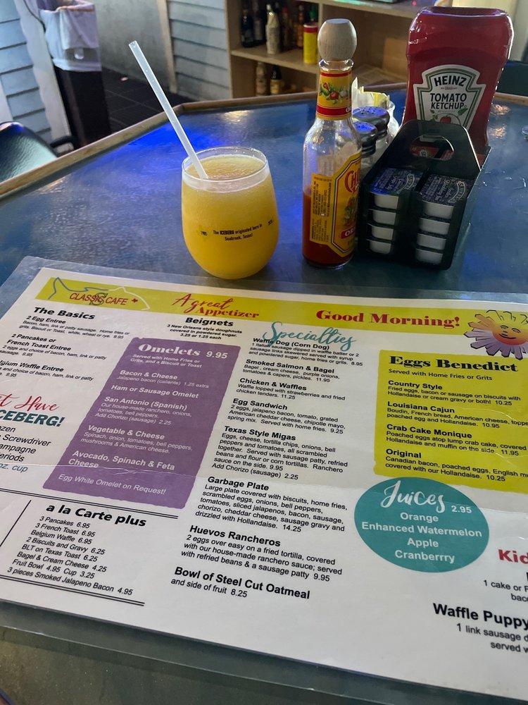 Menu at Seabrook Classic Cafe, Seabrook, E NASA Pkwy