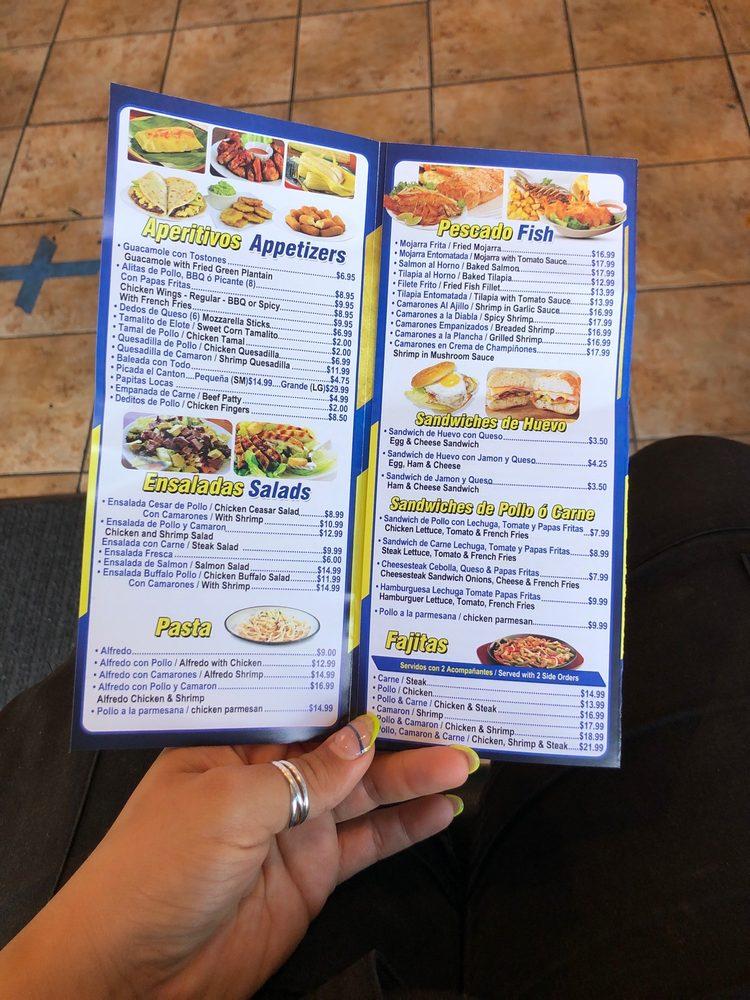 Menu at El Canton Restaurant, Elizabeth