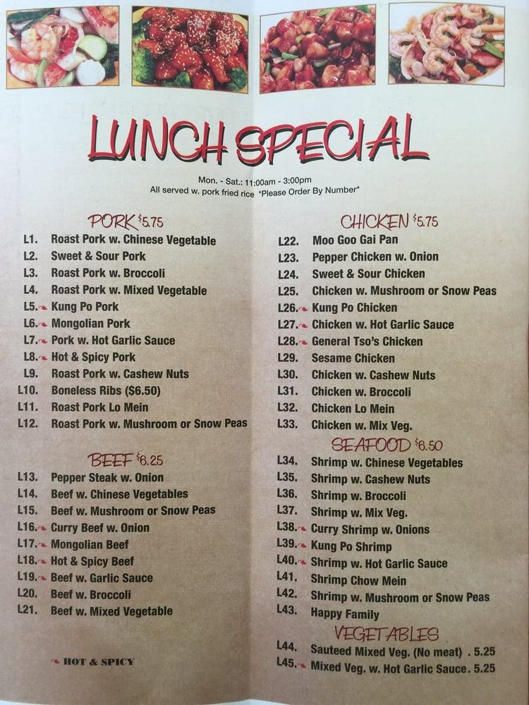 Menu at Great Wall restaurant, Colby